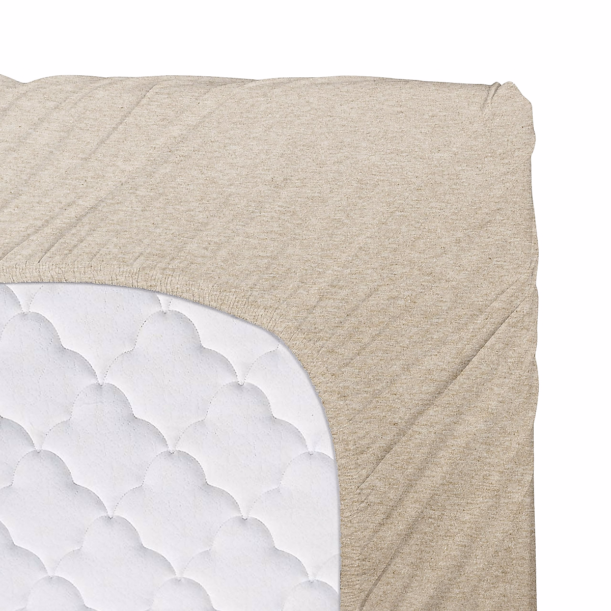 BED INC Road Trip America Jersey Sheets Full Set - Cotton (4 Pieces) Deep Pockets T-Shirt Soft Knit Stretchy Jersey Full Size Sheet Sets Set - 1 Flat 1 Fitted 2 Pillowcases (Oatmeal, Full)