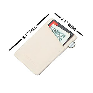 Thread Wallets Ultra Slim Card Holder Wallet - Slim Wallet for Women & Men - Minimalist Wallets for Women - Small Wallet for Women & Men - Modern Credit Card Organizer Mini Wallet (Off White)