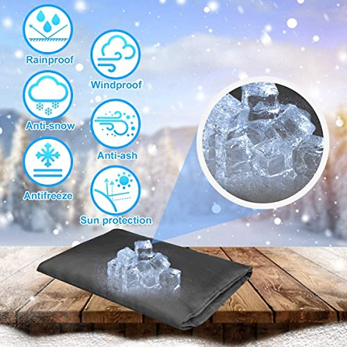 Outdoor Faucet Covers for Winter, 2 PCS 6"Wx 9"H Reusable Outside Faucet Insulated Cover Socks, Freeze Protection Garden Hose Cover Socks for Wall Taps Outside