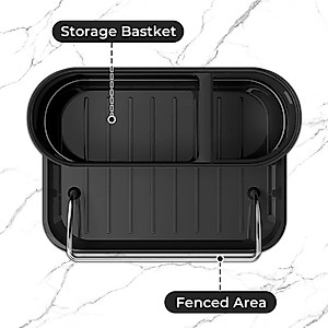 ODesign Kitchen Sink Organizer Caddy Countertop Sponge Brush Scrub Holder - Stainless Steel