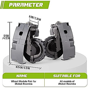 DrAer 19 Pcs Replacement Parts Compatible with iRobot Roomba i7 i7+ i3 i3+ i4 i4+ i6 i6+ i8 i8+ j7 j7+/Plus E5 E6 E7 Vacuum Cleaners