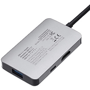 Amazon Basics USB-C 3.1 Adapter with 4K HDMI, USB-C port and 100W Power Delivery, Gray