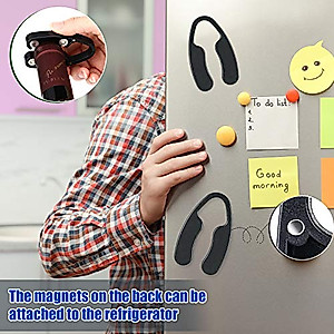 4 Pieces Magnetic Wine Foil Cutters Wine Bottle Opening Accessories Black Wine Foil Removes ABS Wine Foil Cutters for Outdoor Indoor Parties Daily Application