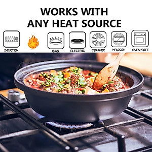 Cast Iron Tagine Pot for Cooking 3.65 Quart Tajine Pot with Enameled Cast Iron Base And Ceramic Lid Includes Anti-Scald Gloves,Purple