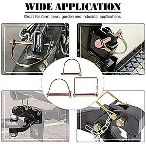 Glarks 20Pcs Heavy Duty PTO Pin Assortment Kit for Farm Trailers Wagons Lawn Garden