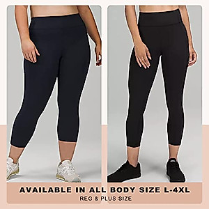 HLTPRO 3 Pack Plus Size Leggings for Women(X-Large - 4X)- High Waist Stretchy Buttery Soft Pants for Workout Running Yoga