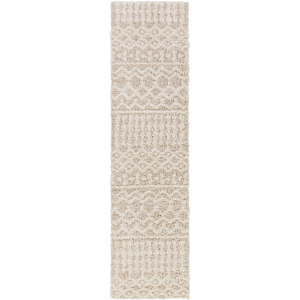 Livabliss Hapsburg Moroccan Shag Runner Area Rug,2'7" x 14',Beige