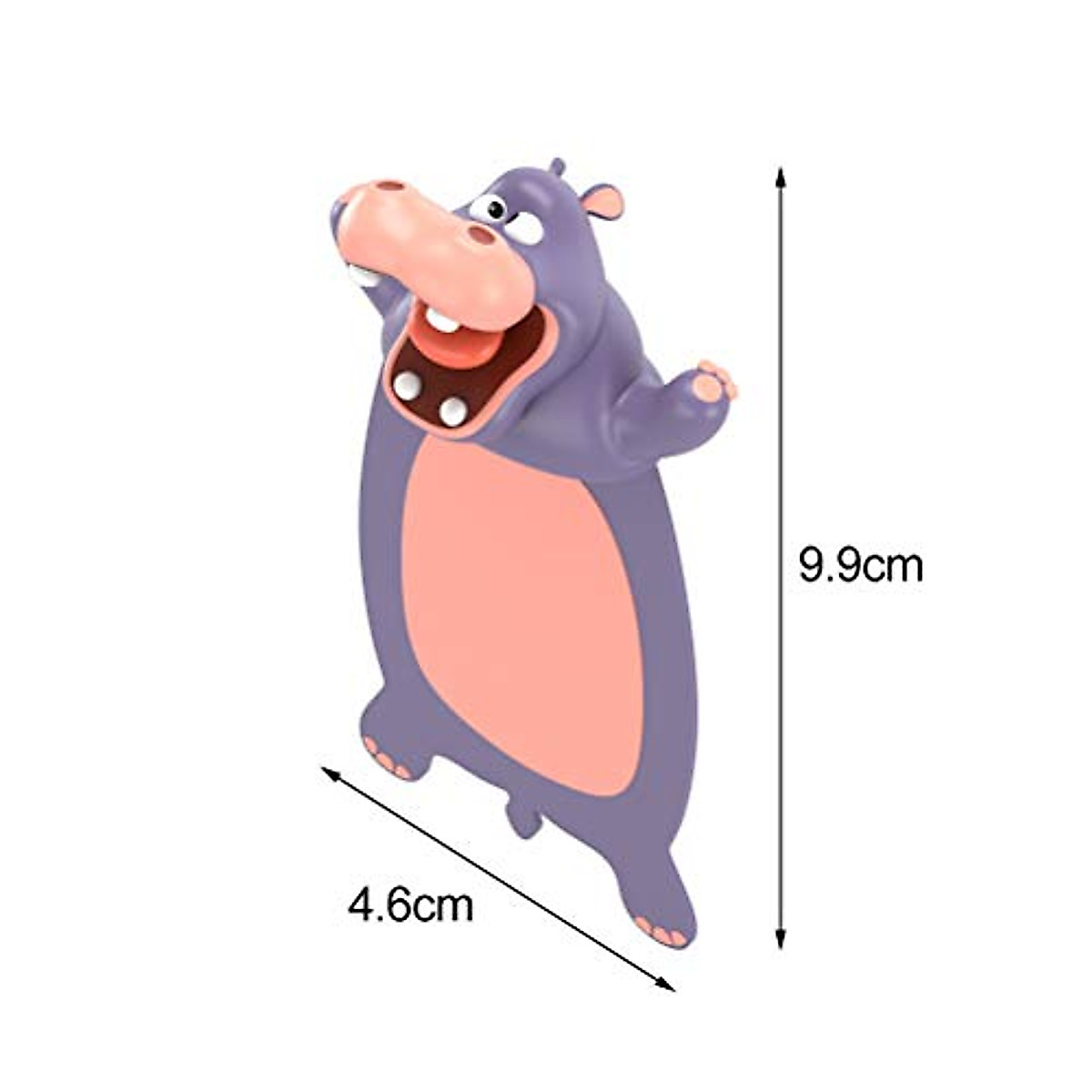 Funny 3D Cartoon Animal Bookmark, 3D Animal Bookmark with Flat Body Gift for Children and Girls (purplr+Pink)