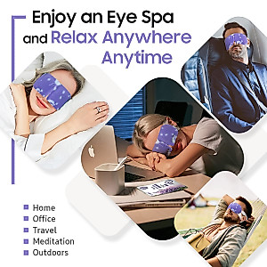 BeHoomi Steam Eye Mask, 10 Packs Heated Eye Mask, Self Heating Disposable SPA Warm Compress for Eyes Sleep Mask, Soothing Moist Heat Eye Masks, Travel Essentials & Relaxation Gifts (Lavender Scent)