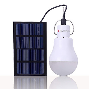 KK.BOL Portable Solar Led Light Bulb Rechargeable Solar Lamp S-1200-01 for Outdoor Lighting Fishing Camping Chicken coop Lamp Lights