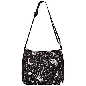Ro Rox Small Handbag Makeup Purse, Black, small