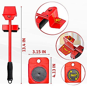 Furniture Movers Sliders Appliance Roller - Convenient Moving Sliders for Heavy Furniture Moving Pad - Heavy Duty Appliance Rollers to Move Refrigerator Floor Sliders can Lift Heavy Equipment