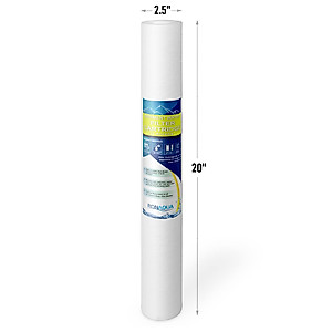 Standard Whole House Melt-blown Four Layers Filtration Polypropylene 10 Micron Sediment Filter 20” x 2.5” Fits 20” x 2.5” Housings. Compatible with FPMB5-20, FPMB520, SDC-25-2005/4, VX05-20 Pack of 4