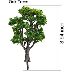 AnyBack Diorama Rain Forest Tropical Model Trees Bushes Jungle Décor Kit Hobby Train Scenery Set Supplies Miniature Palm Coconut Oak Figurines Artificial Plants Toys with Green Leaves 27