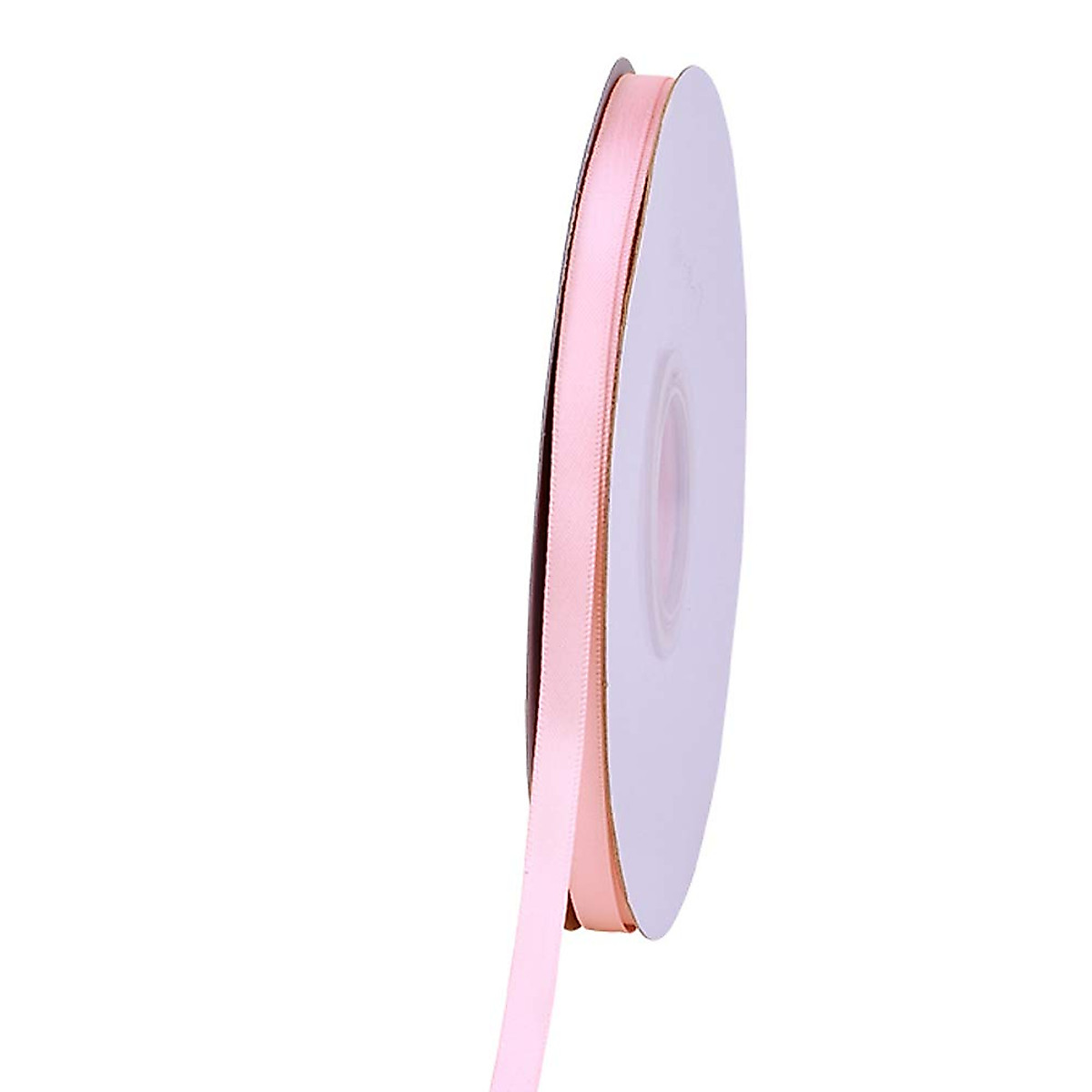 Ribest 1/4 inch Light Pink Double Face Satin Ribbon 50 Yards Per Roll for Bouquet Gift Wrapping Hair Wedding Birthday