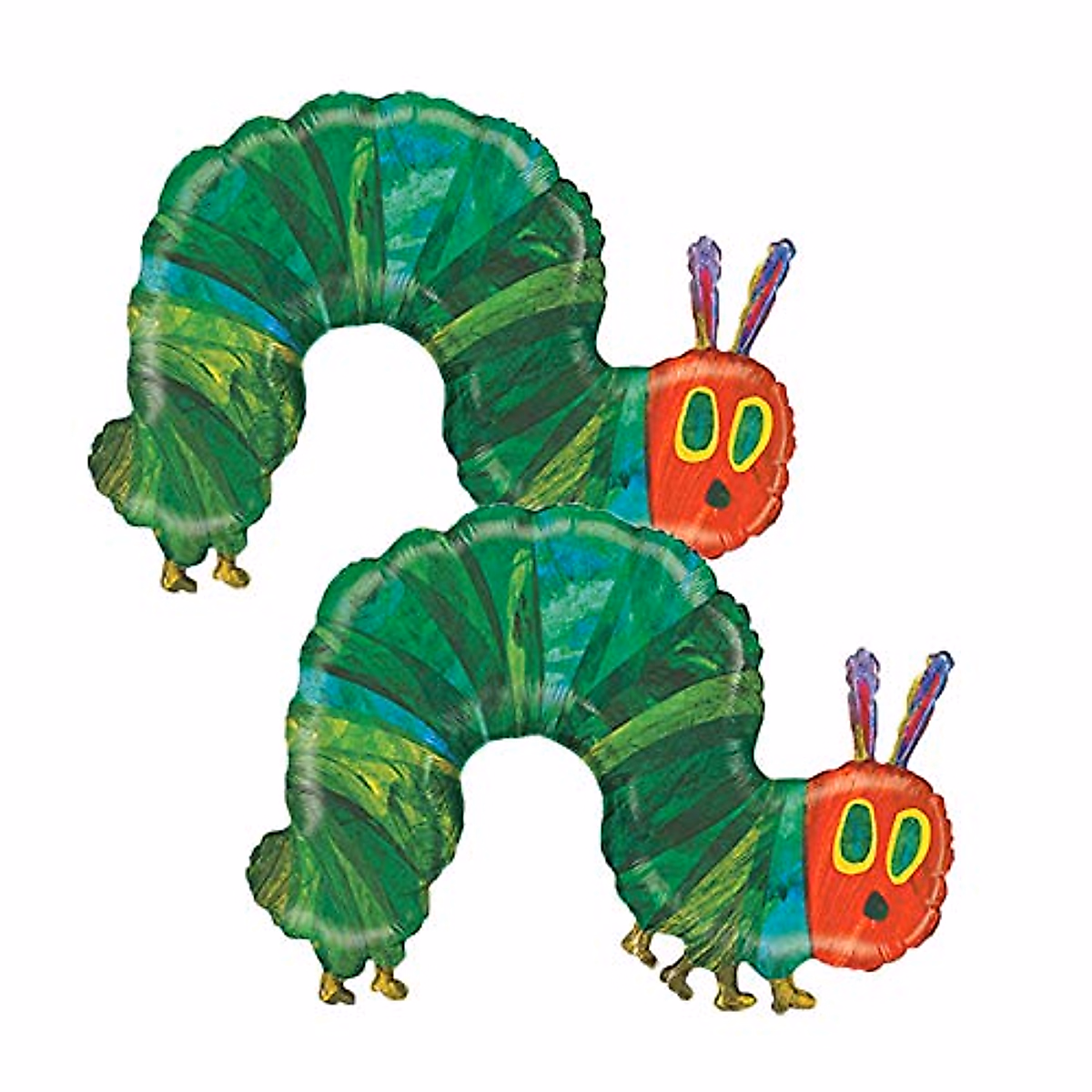 Set of 2 The Very Hungry Caterpillar Eric Carle Jumbo 43" Foil Party Balloons