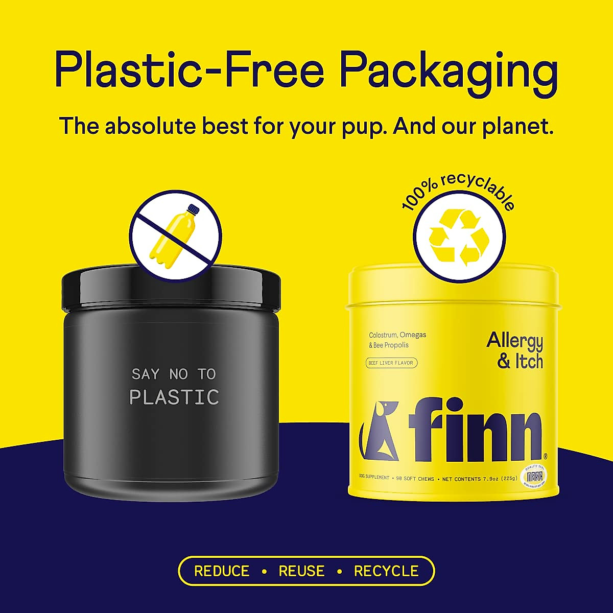 Finn Allergy & Itch for Dogs | Allergy, Itchy Skin & Immune Support w/Bee Propolis + Probiotics | 90 Soft Chews