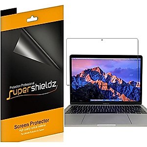 (3 Pack) Supershieldz Designed for MacBook Pro 13 inch (2016-2022 / M1, M2) (A1706, A1708, A1989) Touch Bar Screen Protector, High Definition Clear Shield (PET)