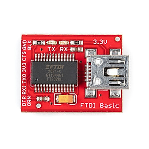 SparkFun FTDI Starter Kit - 3.3V - What You Need to get Started with FTDI FT232RL USB to Serial IC Compatible with Arduino or General Serial Applications USB Mini-B
