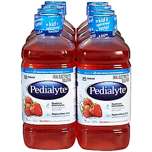Pedialyte Oral Electrolyte Solution - Strawberry - 1 lt - 8 pk