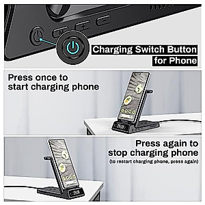 SwanScout Wireless Charger for Google Pixel Watch 1 Only, SwanScout 703G, 3 in 1 Wireless Charging Station ​Stand for Google Pixel 8 Pro/8a/8/Fold/Pixel 7/7A/7 Pro/6/6 Pro/5/4/3/XL, Pixel Buds Pro