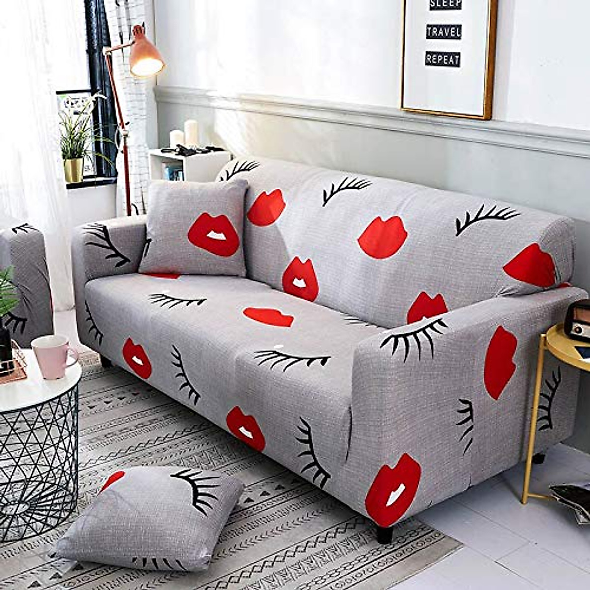 Elastic Cotton Wrap All-Inclusive Sofa Covers for Living Room Chair Couch Cover Loveseat Furniture Protector A17 3 Seater