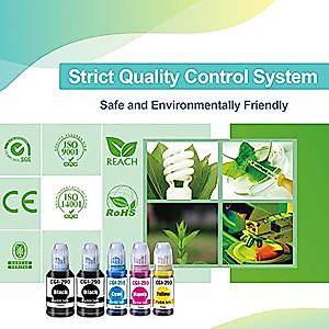 Miss Deer Compatible GI-290 Refill Ink Bottle Replacement for Canon 290 GI290 for Canon PIXMA G4200 G3200 G4210 G2200 G1200 Printers (2 Black 1 Cyan 1 Magenta 1 Yellow) 5-Pack