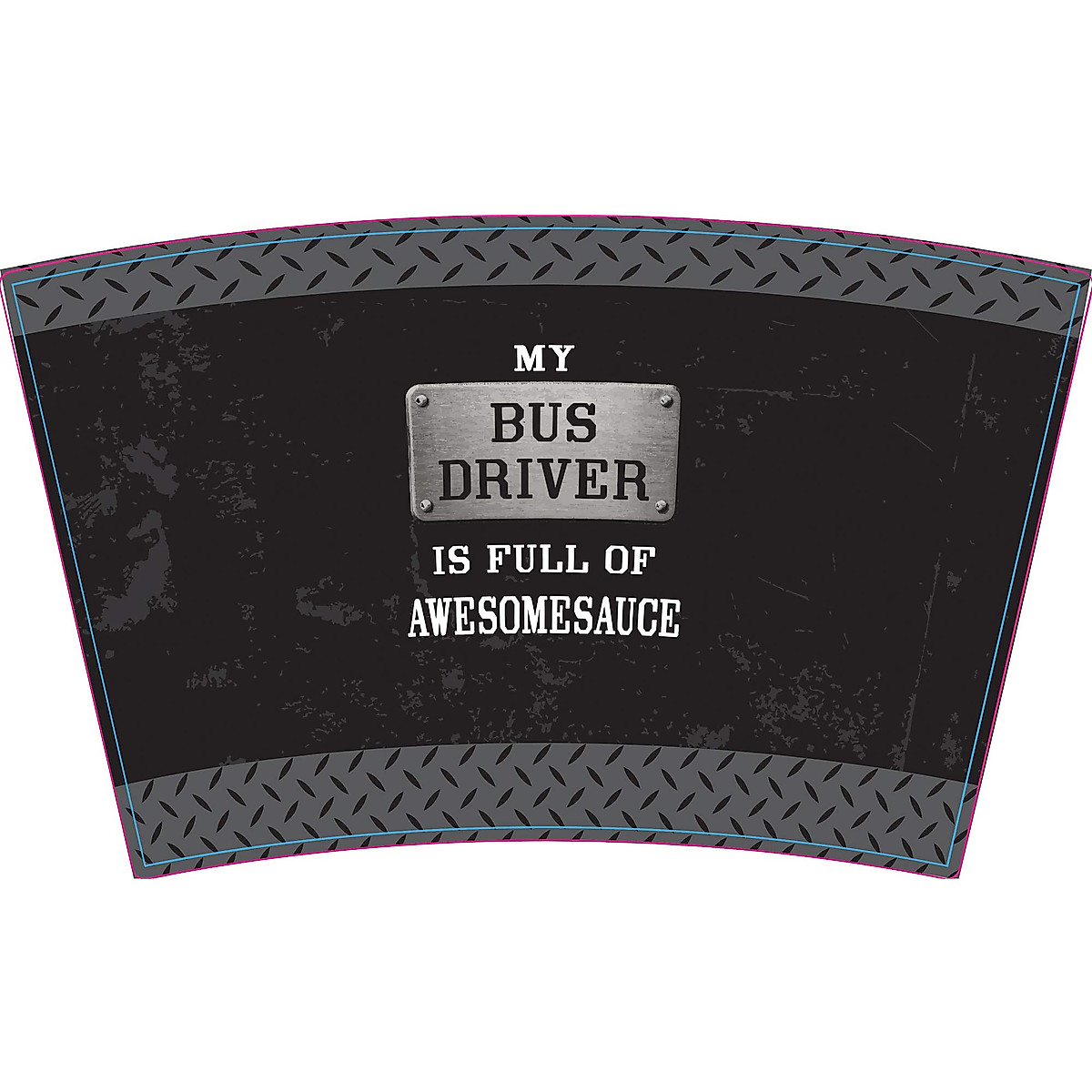 Elanze Designs My Bus Driver Is Full of Awesomesauce Black 16 Ounce Stainless Steel Travel Mug with Lid