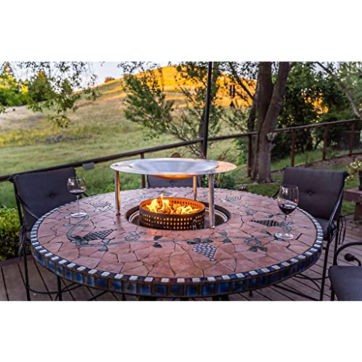 HeatSaver AL28 - Fire Pit Heat Deflector/Reflector and Cover