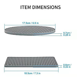 Gaiamat Silicone Trivet Mats, 4 Pack 2 Shape(2 Squared+2 Round) Heat Resistant Pot Holders Set, Silicone Table Mats Large Coasters for Kitchen Counter, Tables, Hot Dishes, Hot Pats, Pans(Grey)