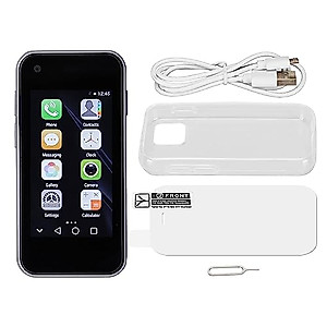 Rosvola Small 3G Smartphone, Quad Core 2.5 Inch Cellphone for Kids for Everyday Life (Pearl White)