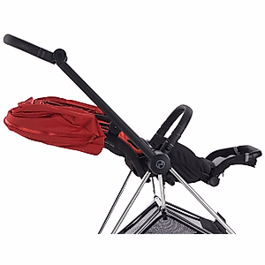 Cybex Mios 2 Complete Stroller, One-Hand Compact Fold, Reversible Seat, Smooth Ride All-Wheel Suspension, Extra Storage, Adjustable Leg rest, True Red Seat with Chrome/Black Frame