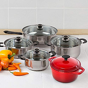 Hotop 4 Sets Pot Lid Handle Dutch Oven Knob Bakelite Replacement Knob Pot Lid Handle Compatible with Le Creuset, Aldi, Lodge and other Enameled Dutch Oven, Black