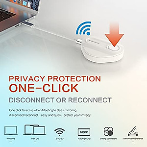 Mirabox Wireless USB C Transmitter and 1080P HDMI Receiver Conference Presentation System Video Audio Screen Mirroring AirPlay Miracast Share from USB C Laptop,for iPhone,iPad,Android Phone/Tablets
