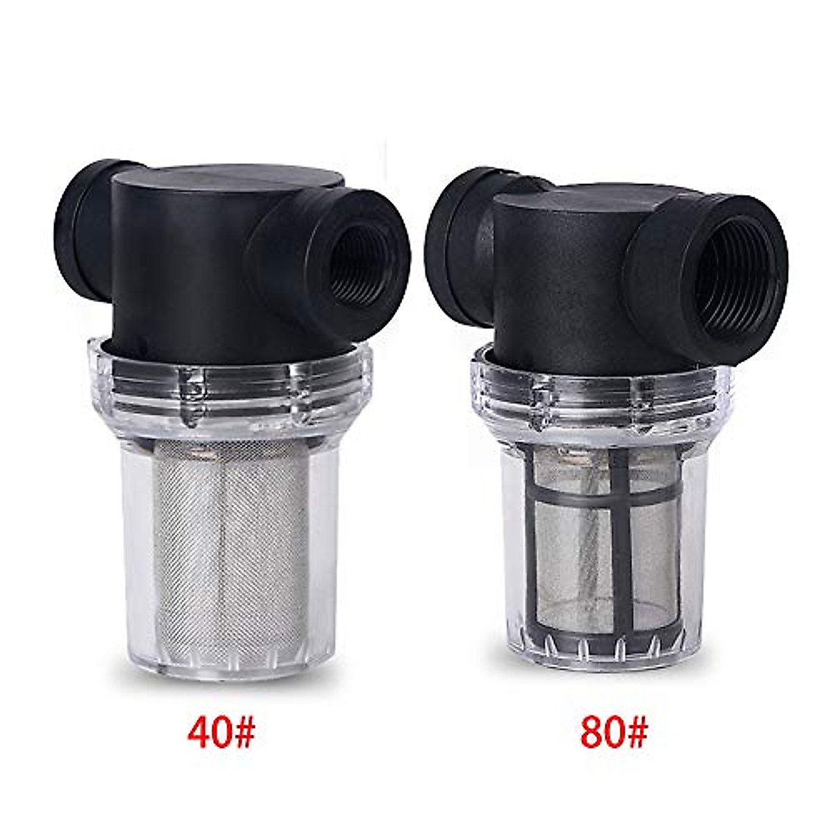 Denpetec 1Pcs Garden Pond 1 inch Inline Mesh Strainer Water Pump Filter Irrigation High Flow Pipeline Filter Garden Interface Strainer(Size:40 mesh)