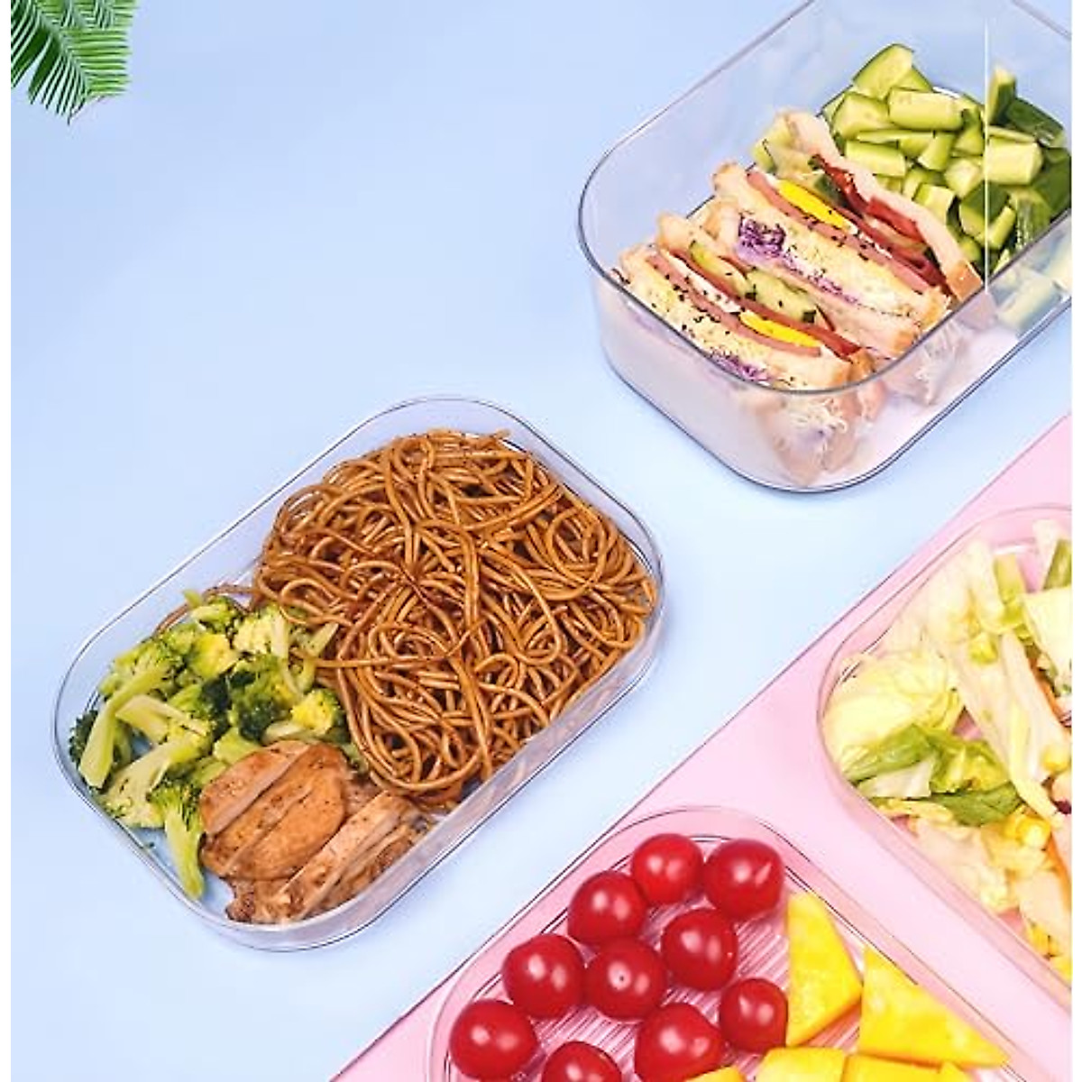 Sufeasdf Bacon Storage Container For Fridge,Deli Storage,Stackable Lunch Meat Storage,Ham And Cheese Container For Fridge-Cold Storage With Lid. (White B 8.8 * 6.3 * 3.4)