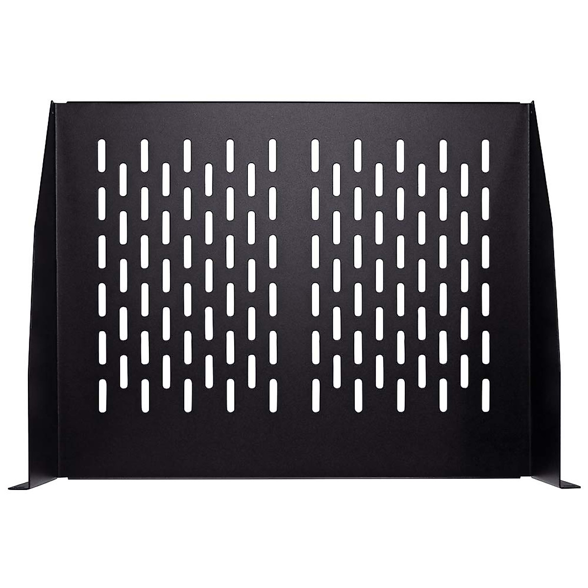 NavePoint 2U 19-Inch Universal Vented Rack Mount Cantilever Server Cabinet Shelf 14-Inches Deep Black