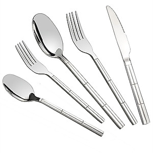 Lesbin 60-Piece Flatware/Cutlery, Stainless Steel Silverware, Service for 12
