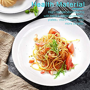 Dinnerware Set 18-piece Opal Dishes Sets Service for 6 Plates Bowls 5.5" Break and Crack Resistant Dish Sets Round