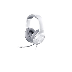 Razer Kraken X Ultralight Gaming Headset: 7.1 Surround Sound Capable - Lightweight Frame - Integrated Audio Controls - Bendable Cardioid Microphone - for PC, PS4, Nintendo Switch - Mercury White