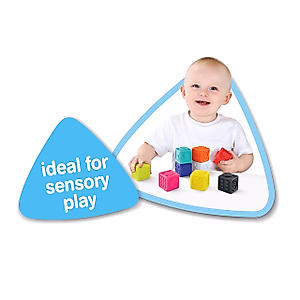 Early Learning Centre Squeezy Stacking Blocks, Stimulates Senses, Hand Eye Coordination, Kids Toys for Ages 06 Month, Amazon Exclusive
