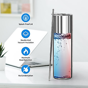 AGH 8 Pack 20oz sublimation tumbler blank, Stainless Steel Tumblers Bulk With Reuse Straw and Brush, Silvery Cup Vacuum Insulated Mug for Travel Coffee