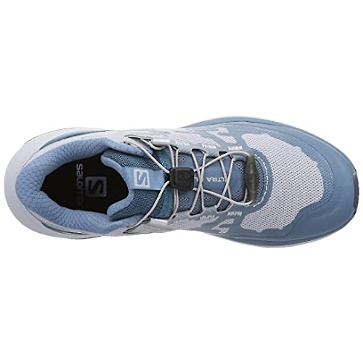 Salomon Women's Ultra Glide Trail Running Shoes for Women, Ebony/Blue/Grey, 9