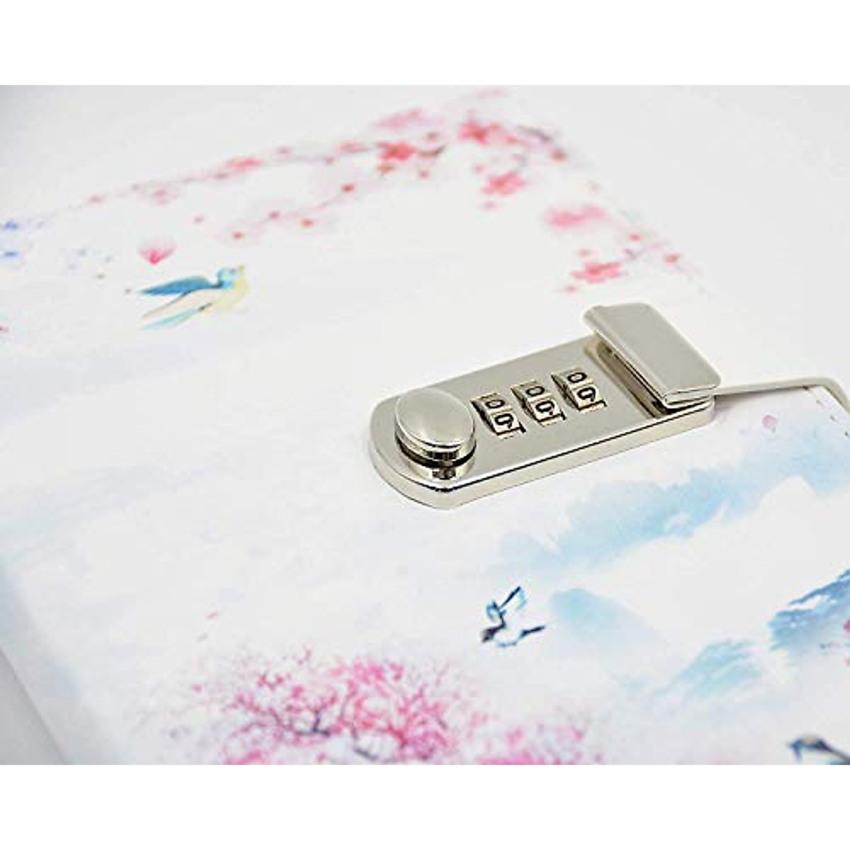 ZXHQ Diary with Lock for Women & Men, Secret Diary for Girls, Journal with Combination Lock Faux Leather Writing Travel Diary Password A5 Pink