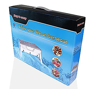 Portable Charcoal Grill Foldable Barbeque Grill Stainless Steel Small BBQ Grill Use For Backyard Patio Grillin Picnics Beach Trailers Camping