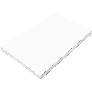 Prang (Formerly SunWorks) Construction Paper, Bright White, 12" x 18", 100 Sheets