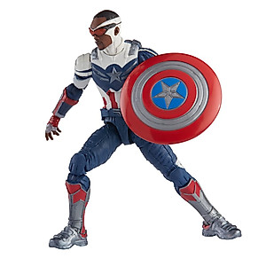 Avengers Hasbro Marvel Legends Series 6-inch Action Figure Toy Captain America: Sam Wilson Premium Design and 2 Accessories, for Kids Age 4 and Up