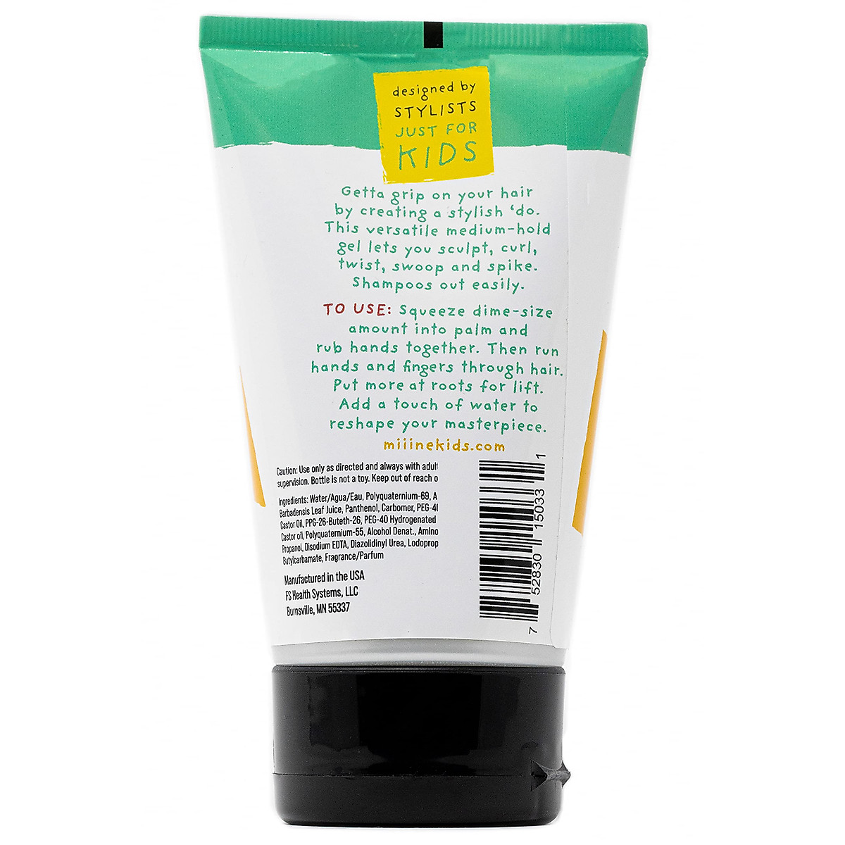 MiiiNE! Getta Grip Scultpty Gel 4oz | Medium-Strong Hold Kids Hair Gel for Boys - Styling Gel with Light Smell and No Flaking – Cruelty Free Hair Gel for Kids Made in USA | By Stylists For Kids