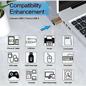 USB-C to USB 3.0 Adapter USB Type-C to USB Thunderbolt 3 to USB 3.0 Adapter for MacBook
