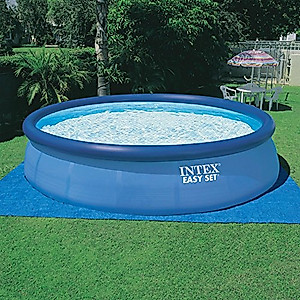 Intex 18ft X 48in Easy Set Pool Set with Filter Pump, Ladder, Ground Cloth & Pool Cover